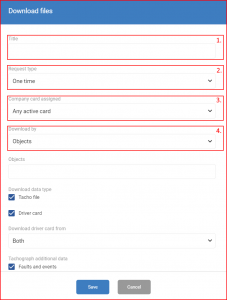 Tachograph menu – FMS documentation