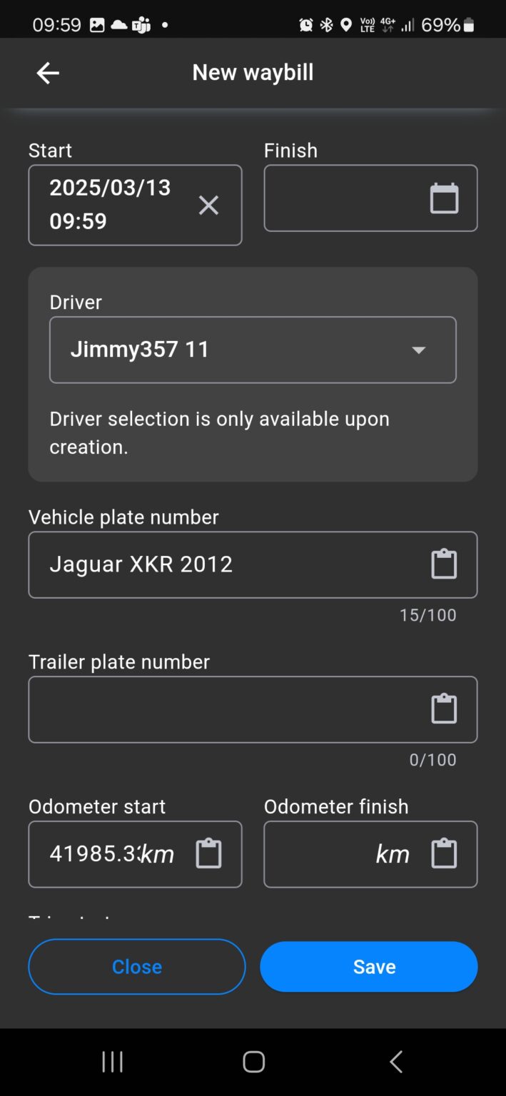 Waybill – FMS documentation