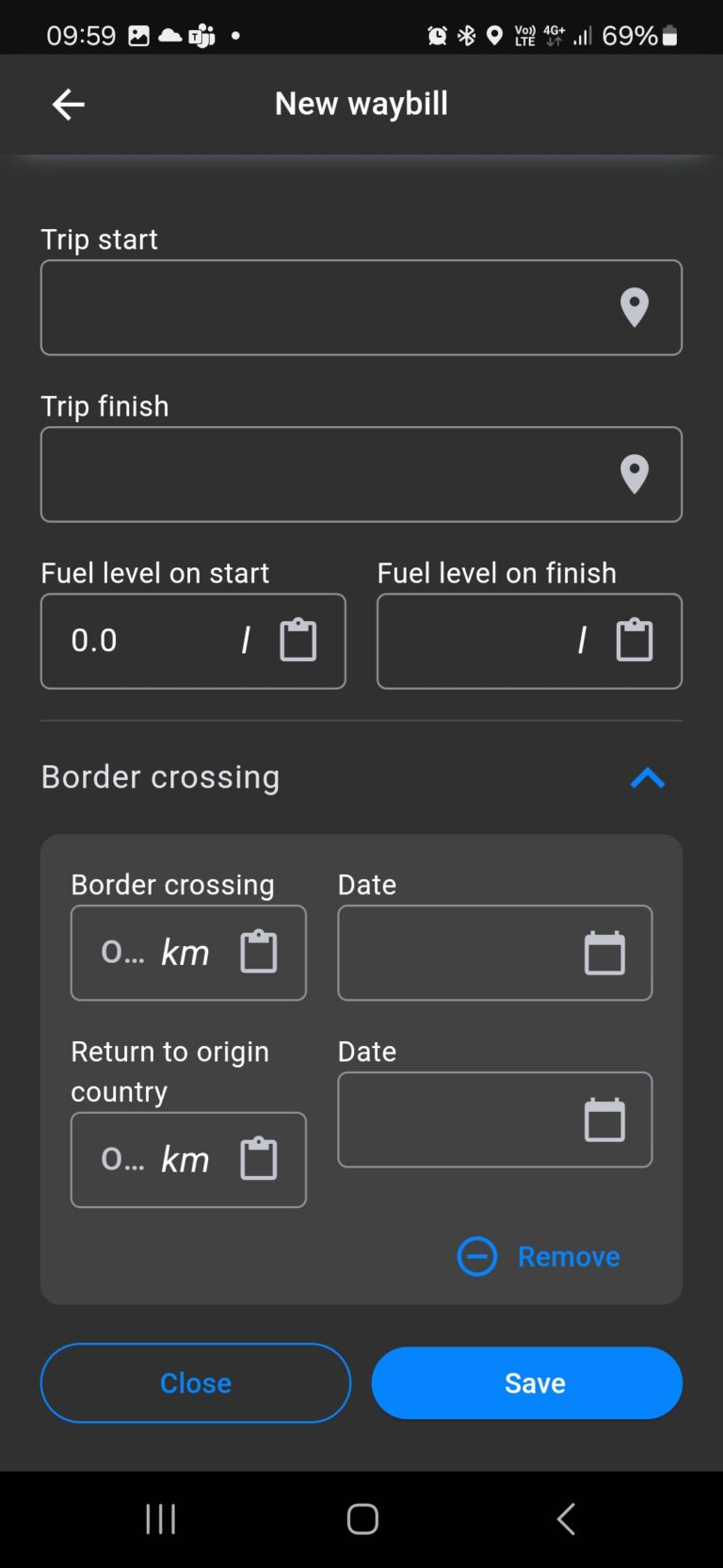 Waybill – FMS documentation